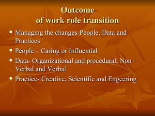 Work Role Transition | PPT