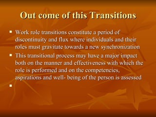 Work Role Transition | PPT
