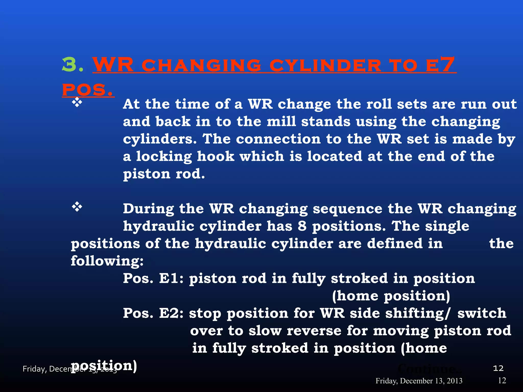 Work Roll change in a Hot Rolling Mill ( especially in a steel industry ...
