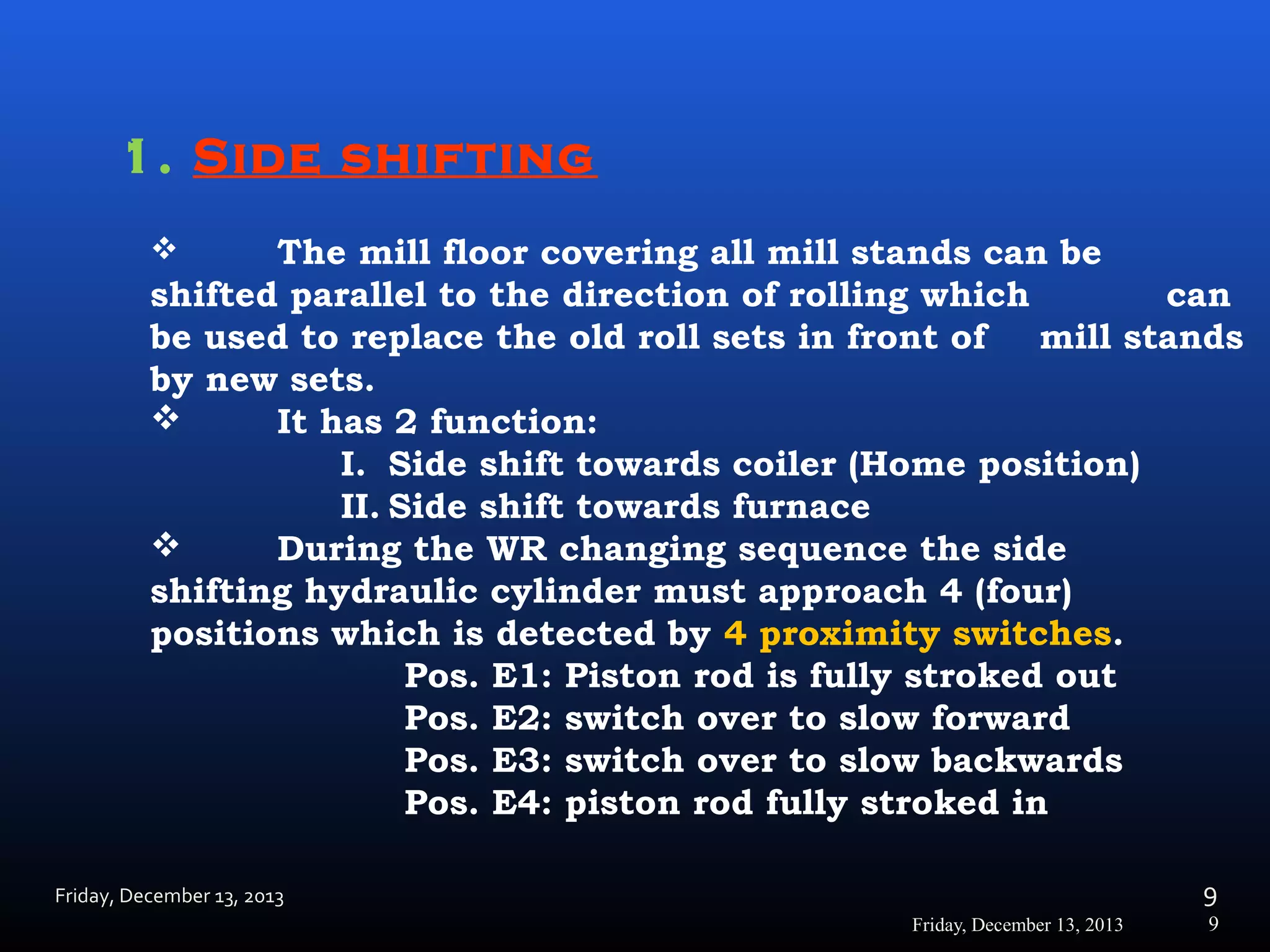 Work Roll change in a Hot Rolling Mill ( especially in a steel industry ...