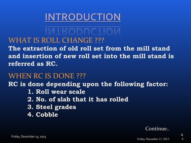 Work Roll change in a Hot Rolling Mill ( especially in a steel industry ...
