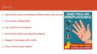Work safety - Knife Safety | PPTX