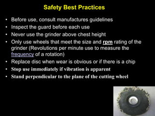 Work safe with grinder | PPTX