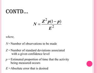 Work Sampling Method