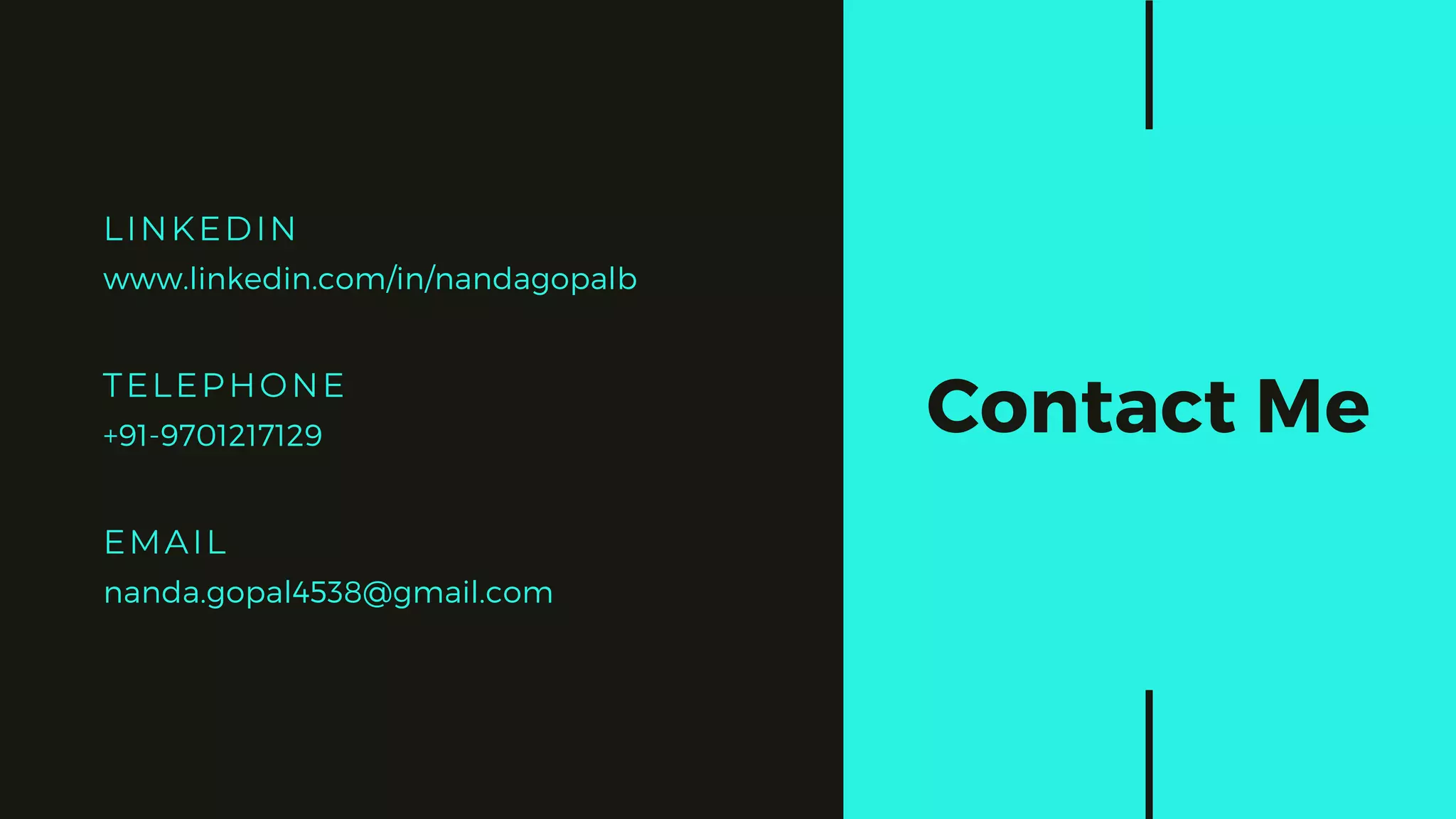 Nanda Gopal- Project Portfolio | PPTX