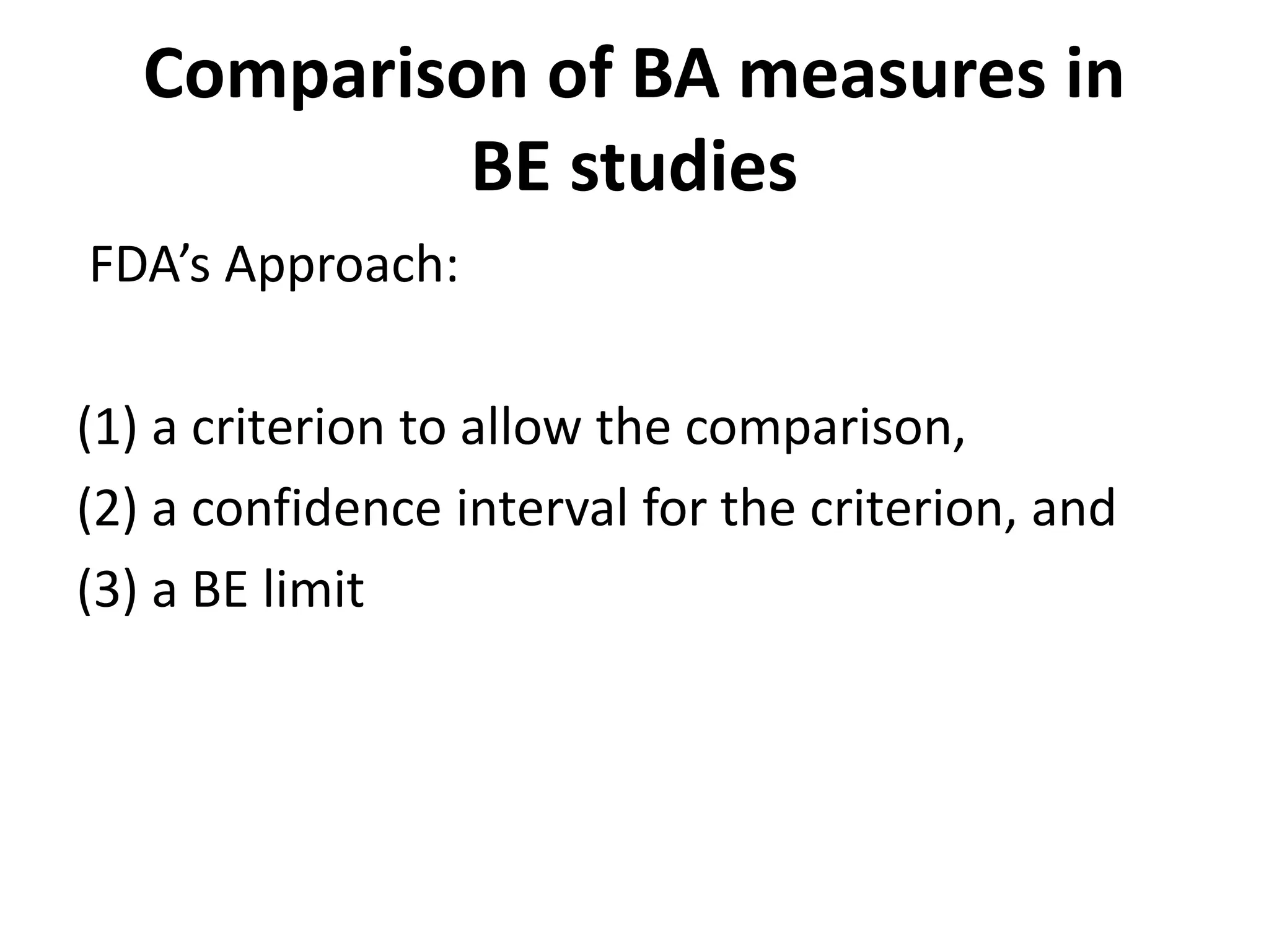 Regulatory requirements-BA/BE Studies | PDF