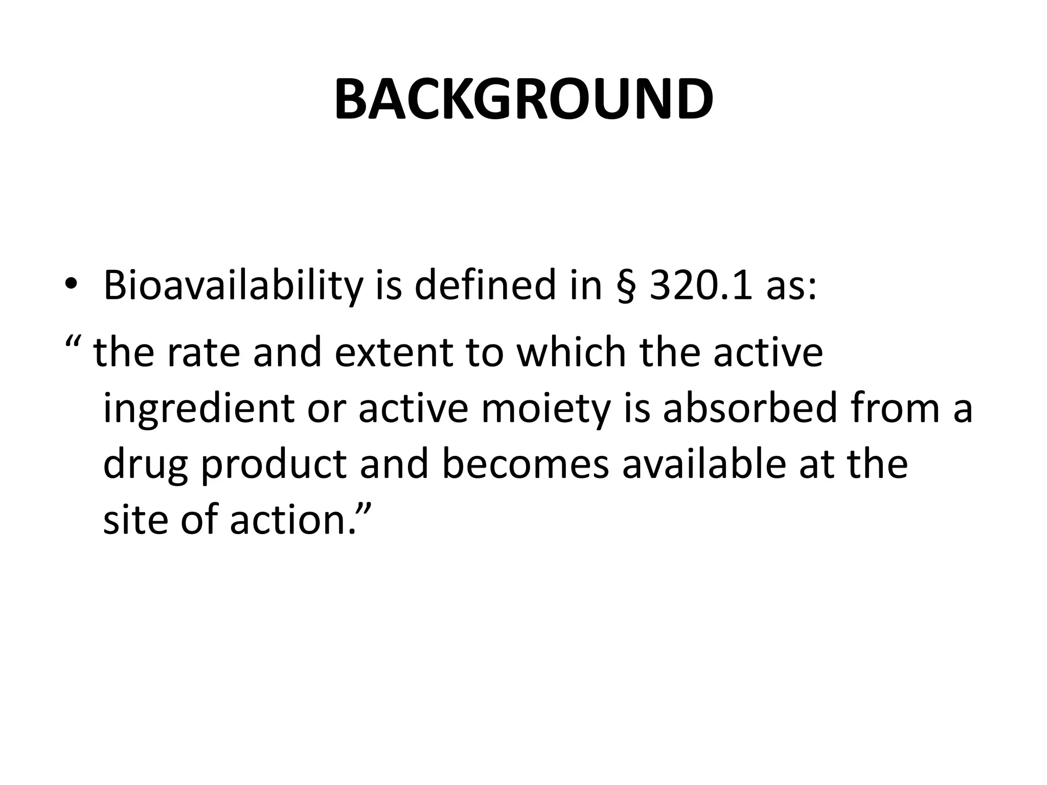 Regulatory requirements-BA/BE Studies | PDF