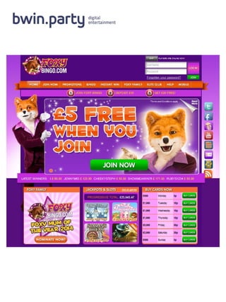 bwin.party campaign portfolio | PPT