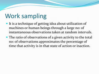 Work sampling | PPT