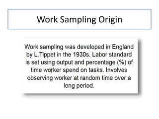 Work sampling | PPTX