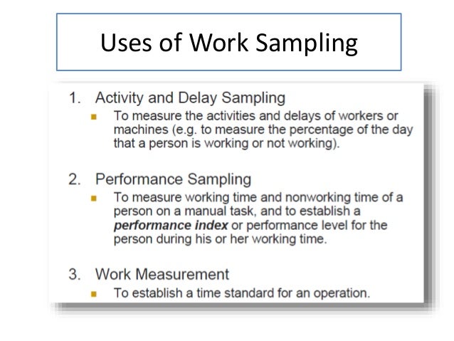 Work sampling
