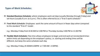 Work scheduling in tourism & hospitality industry | PPTX
