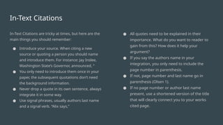 Works Cited Presentation MLA Quote Formatting | PPT