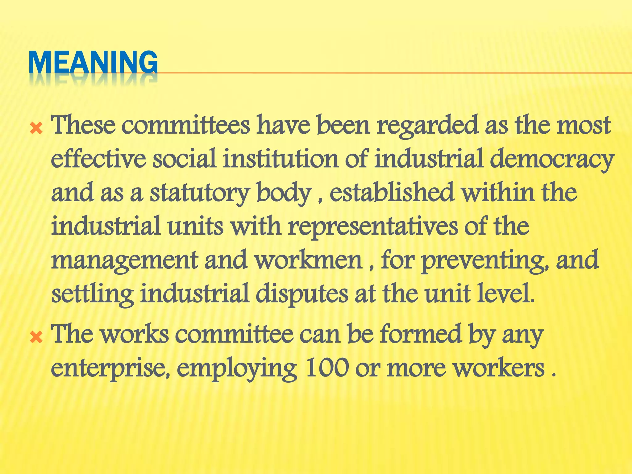 Works committee | PPTX