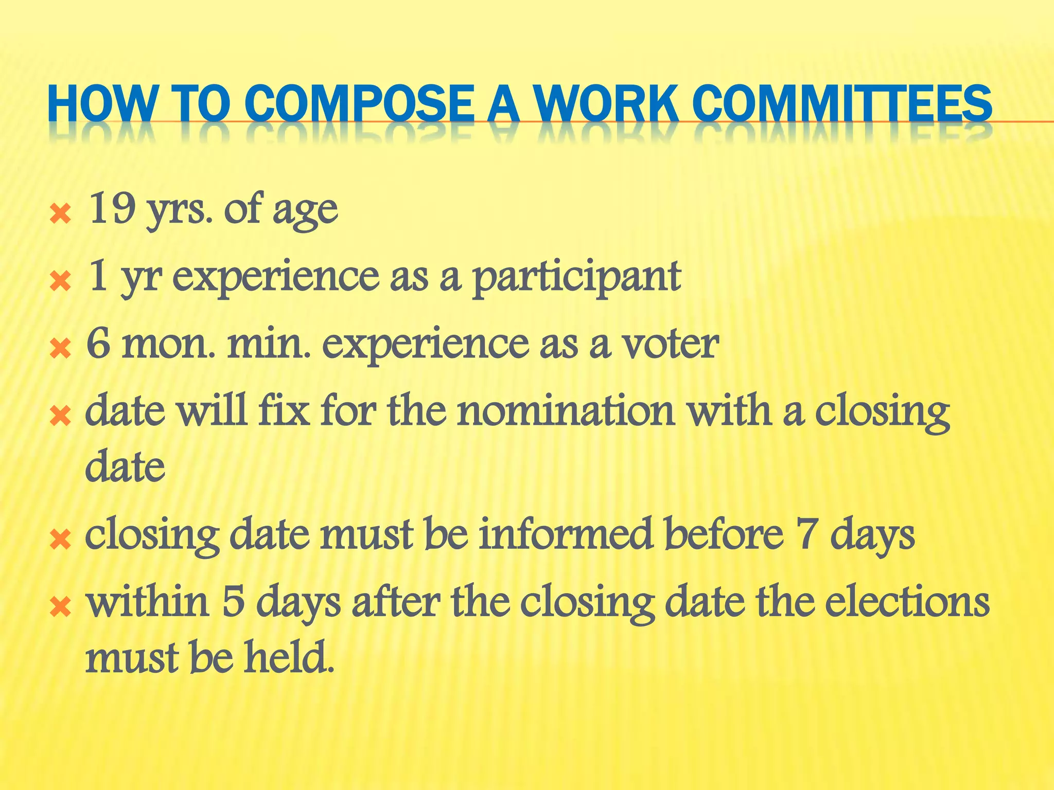 Works committee | PPTX