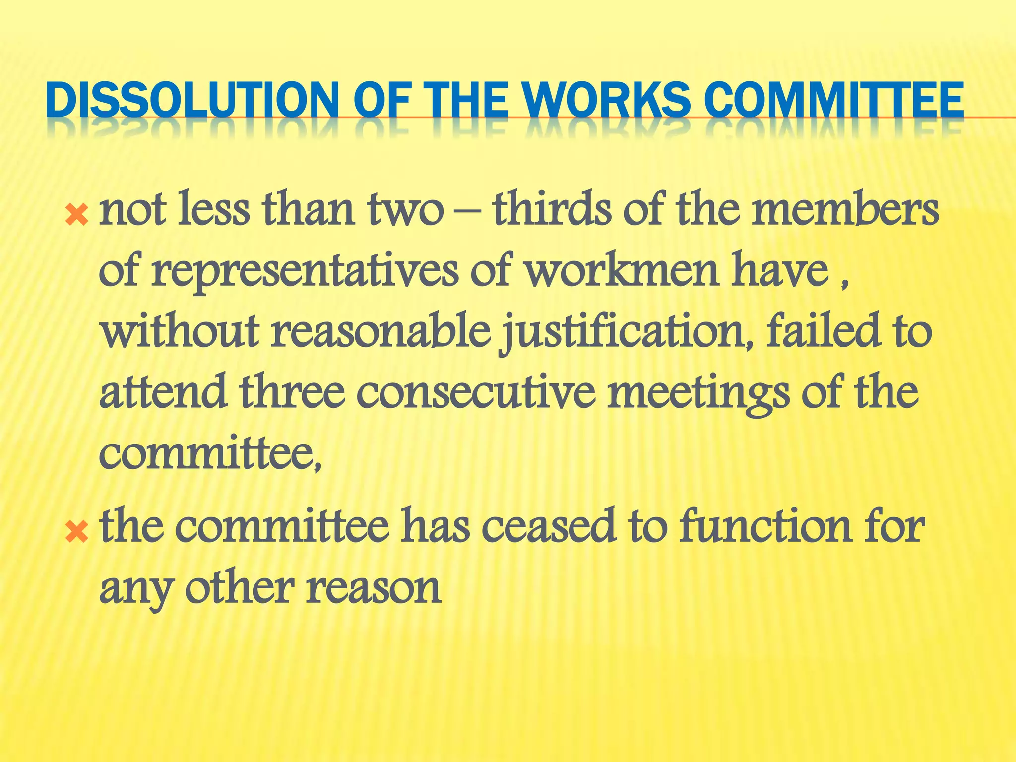 Works committee | PPTX