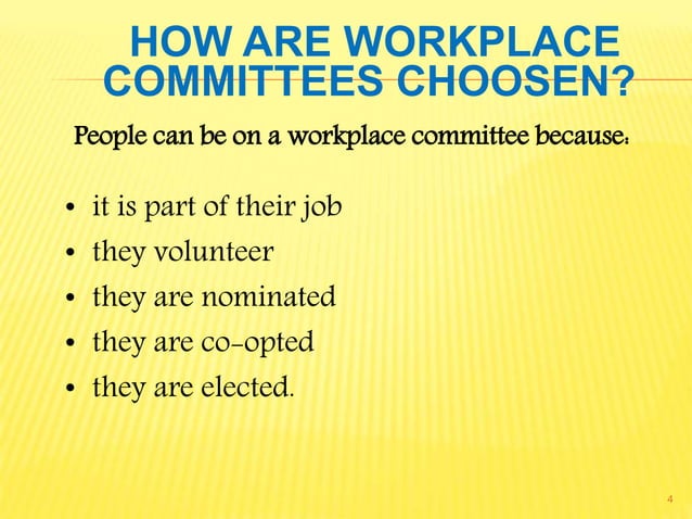 Works committee | PPTX | Business | Business and Finance