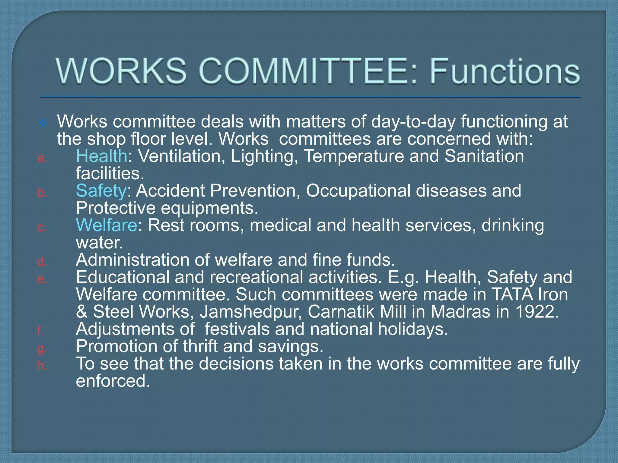 Works committees | PPTX