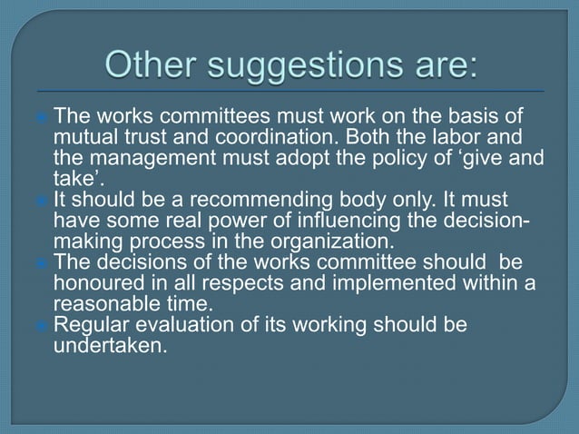 Works committees | PPTX