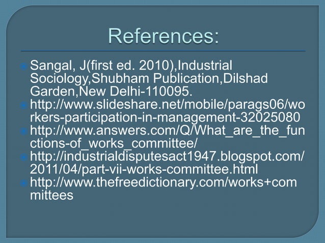 Works committees | PPTX