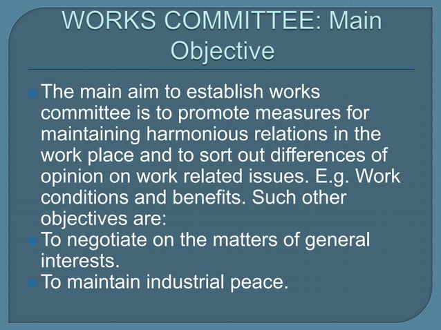Works committees | PPTX