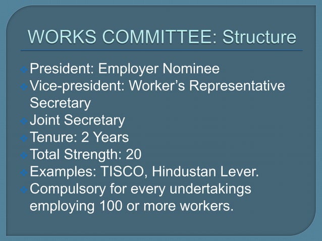 Works committees | PPTX