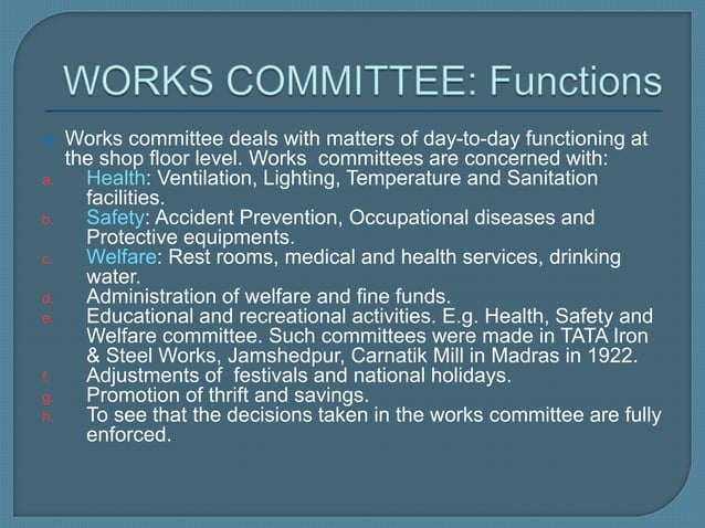 Works committees | PPTX