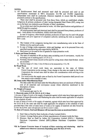 Works department odisha (rate chart 2014) | PDF