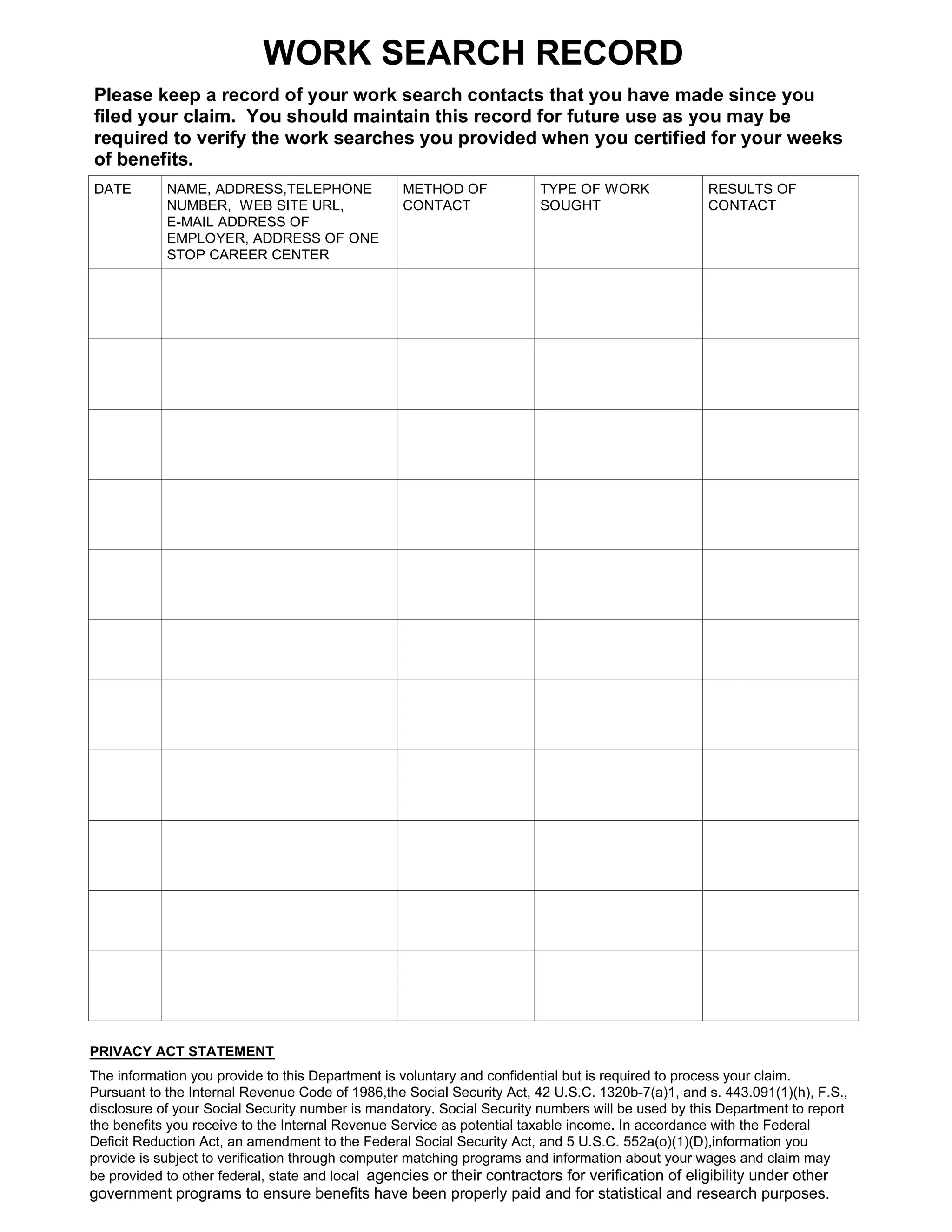 Work search record 2 | PDF