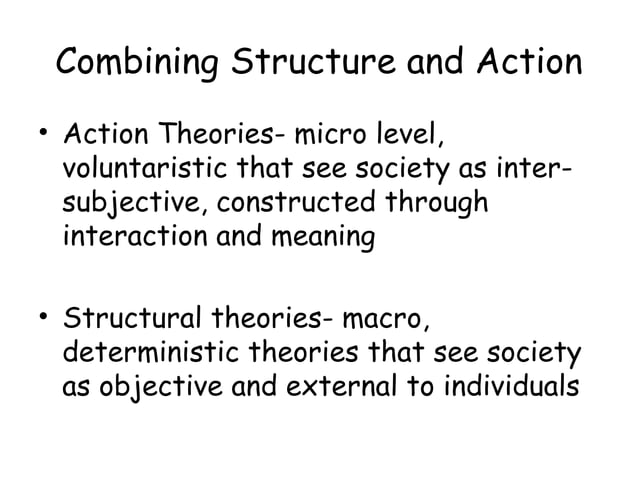 Social Action Theories