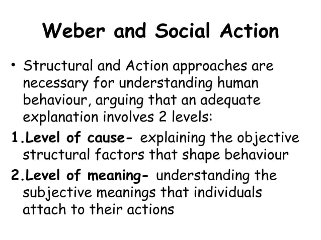 Social Action Theories