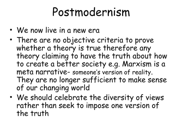 Modernism & Post Modernity | PPT | Science