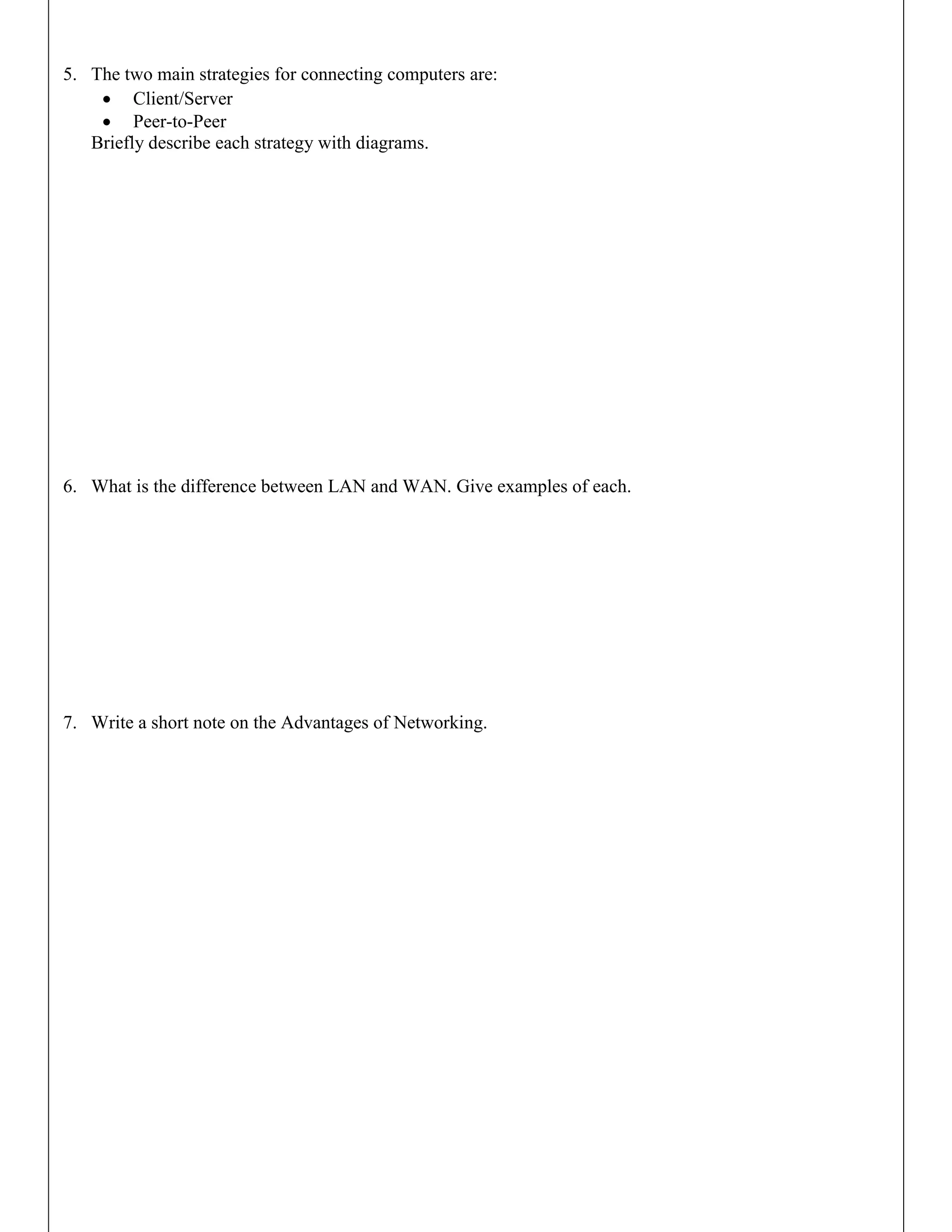 Computer Worksheets Std 8 | DOCX