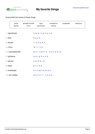 Worksheet | PDF