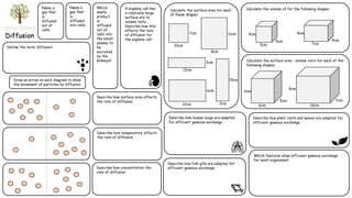 worksheet on diffusion for science aqa triology | PPT