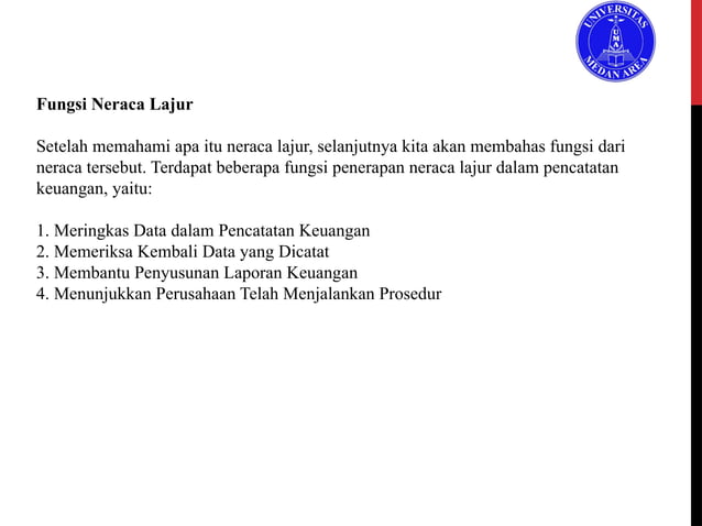 AKUNTANSI NERACA LAJUR PADA MATA KULIAH AKUNTANSI | PPT