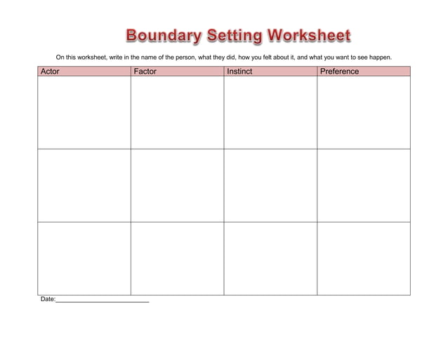 Worksheet boundary setting | PPT