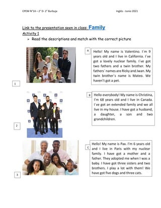 Worksheet - Lesson 1 - pdf | PDF | Celebrity Families | Pop Culture