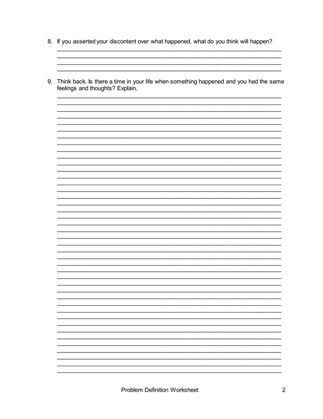 Worksheet problem definition | DOCX