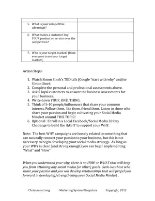 Worksheet: The Social Media Mindset - Tapping into WHY it Matters | DOCX