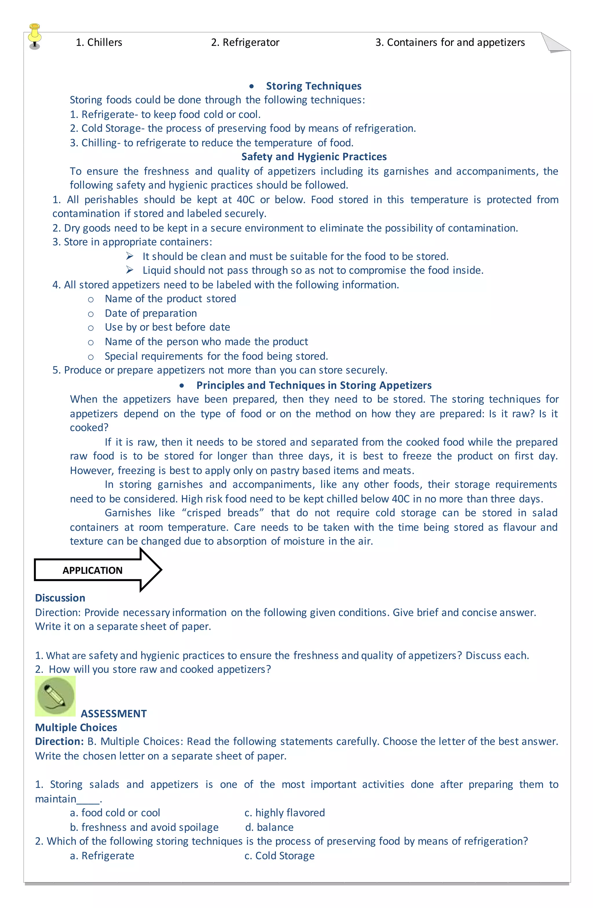 Worksheet tle 9 cookery-wek 7 | DOCX