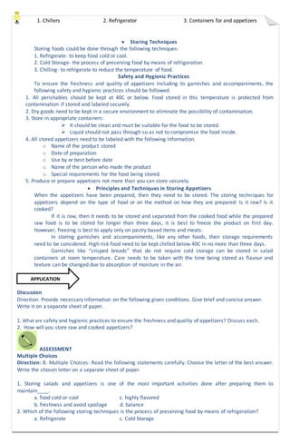 Worksheet tle 9 cookery-wek 7 | DOCX