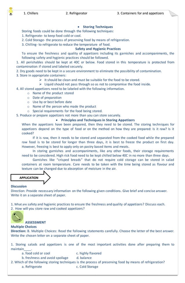 Worksheet tle 9 cookery-wek 7 | DOCX | Cooking | Food & Drink