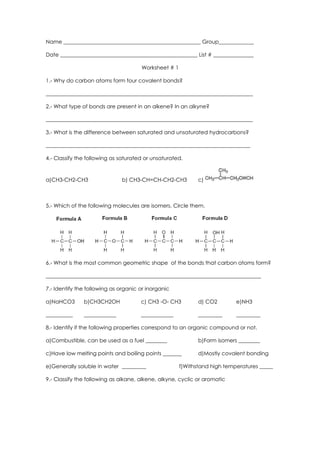 Worksheet # 1 | DOC