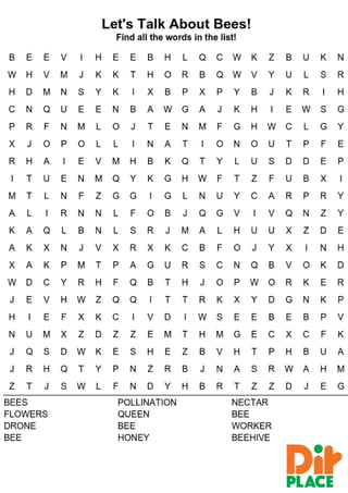 Let's Talk About Bees Word Search | PDF