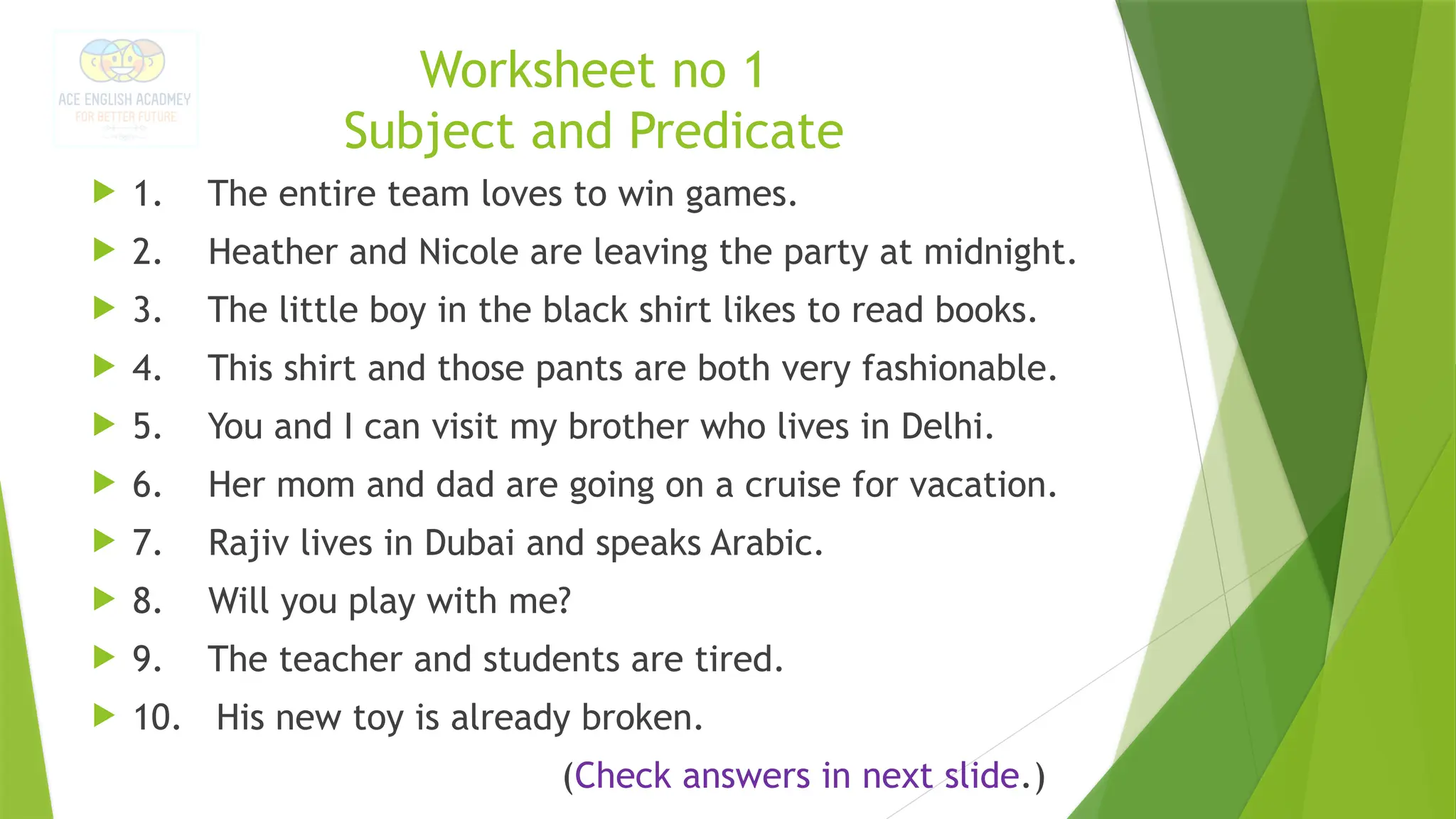 worksheet on subject predicate, types of sentences.pptx