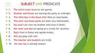 worksheet on subject predicate, types of sentences.pptx