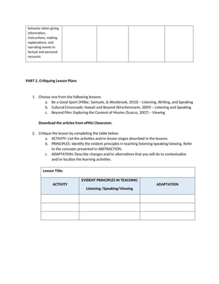 Unpacking Competencies and gCritiquing L | DOCX
