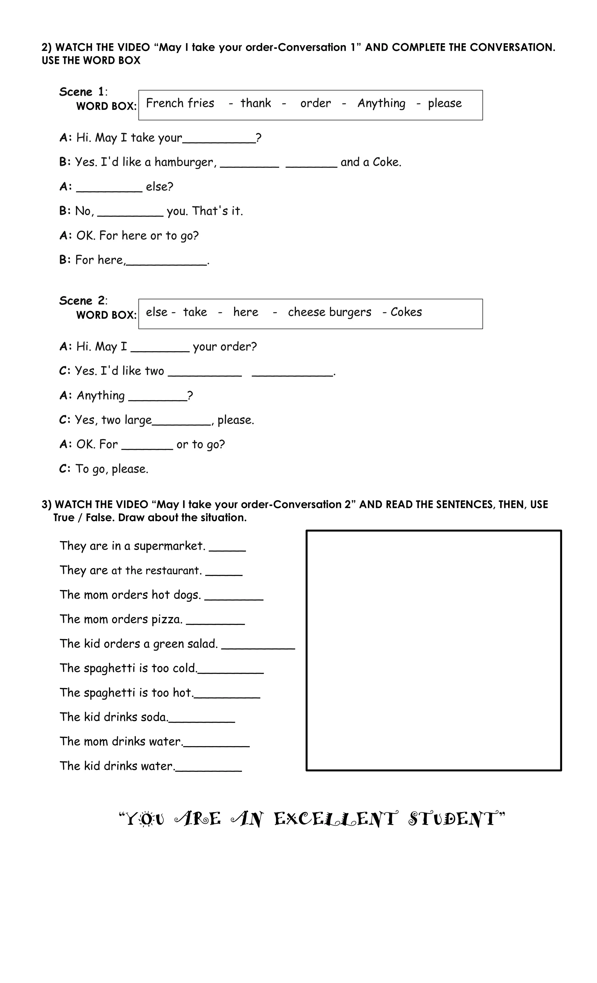 Worksheet 1-4° fourth term | PDF