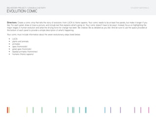 Lesson 6.0 Activity: Evolution Comic | PDF